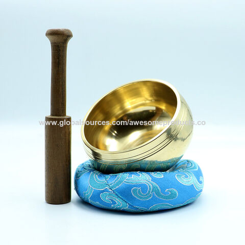 Buy Wholesale India Shiny Polished Himalayan Brass Singing Bowl Set ...