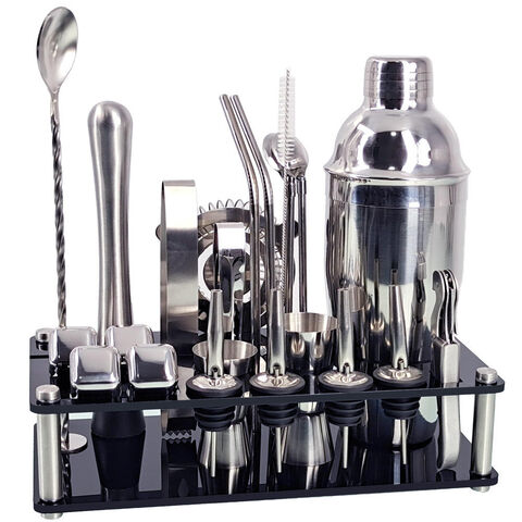 Barware Tools 23 Pcs Bartender Kit Stainless Steel Bar Accessories ...