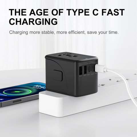 Buy Wholesale China Dual Type C Fast Charger World Travel Adapter ...
