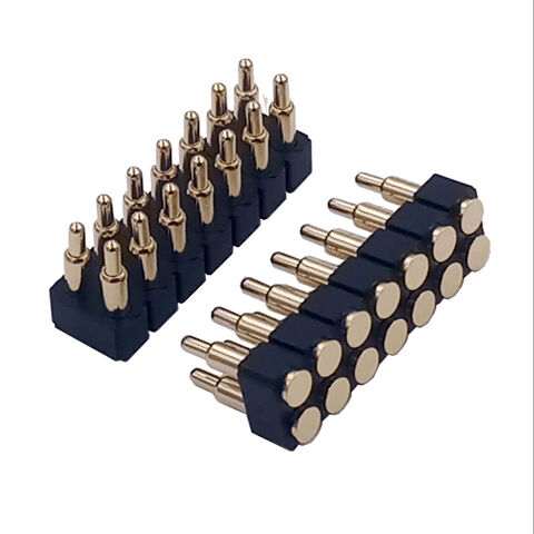 Oem Customized Pogo Pin Connector Pitch 2.5mm 2x7 Pins Smd Pcb Gold ...