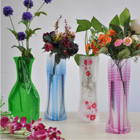 Bulk Buy China Wholesale Clear Plastic Flower Vases Foldablepopular $0. ...