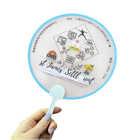 Buy Wholesale China Plastic Round Translucent Fan Frosted Pp Fan ...