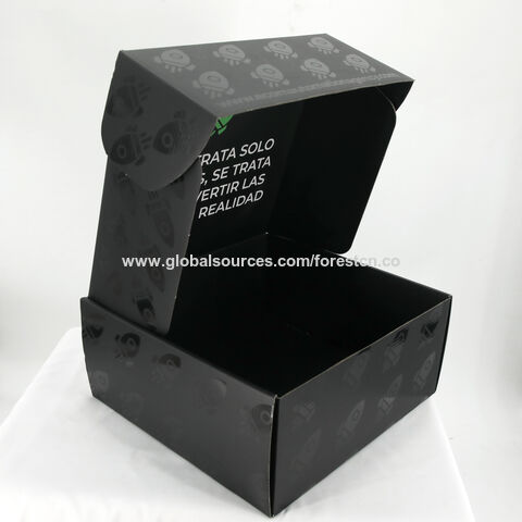 Buy Wholesale China Custom Wholesale Black Printing Mailer Box Spot Uv ...