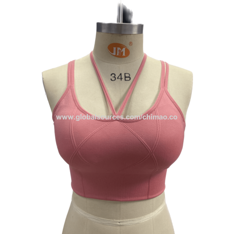 Buy Wholesale China Women's Strappy Sports Bra Full Coverage Padded ...