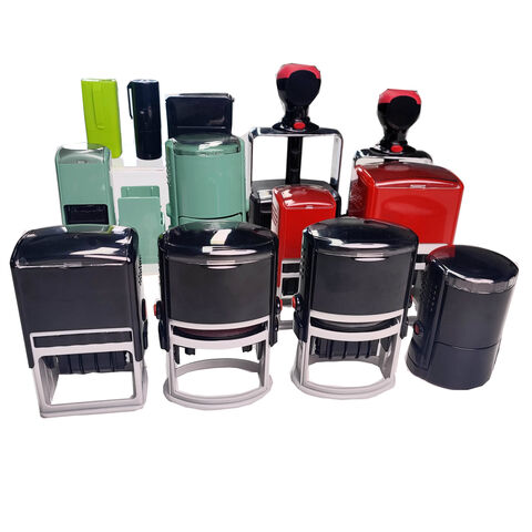 Factory Custom Automatic Self Inking Stamp Stempel Office Roller Text Date Rubber Self-inking ...