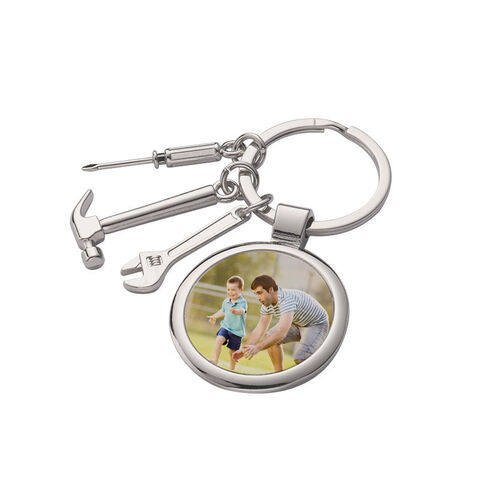 Father's Day Sublimation Round Tool Key Rings Zinc Alloy Metal ...