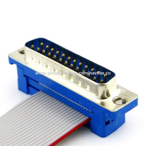 Straight Solder D-sub 25pin Male Connectors Cable Assembly, Straight ...