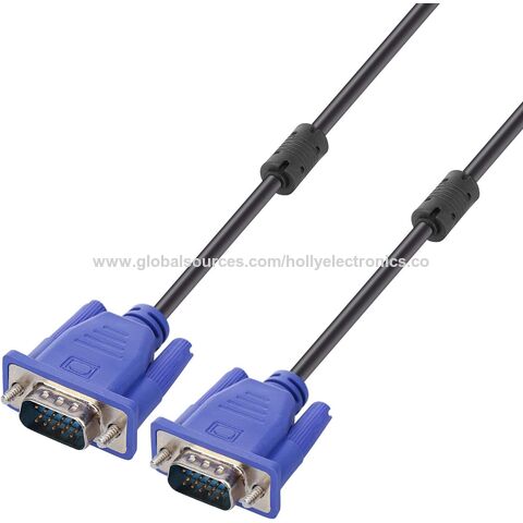 Buy Wholesale China Blue Vga Cable 15 Pin Male To Male Plug Computer ...