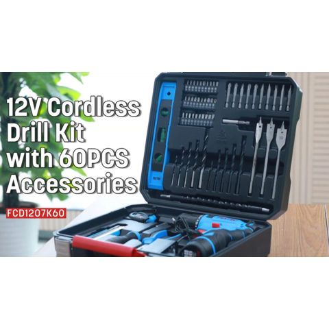 Fixtec Handheld 12v Drill Machine Cordless Drill Electrical Tool Set ...