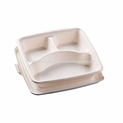 Buy Wholesale China 3 Compartment 9 Inch Disposable Sugarcane Bagasse ...
