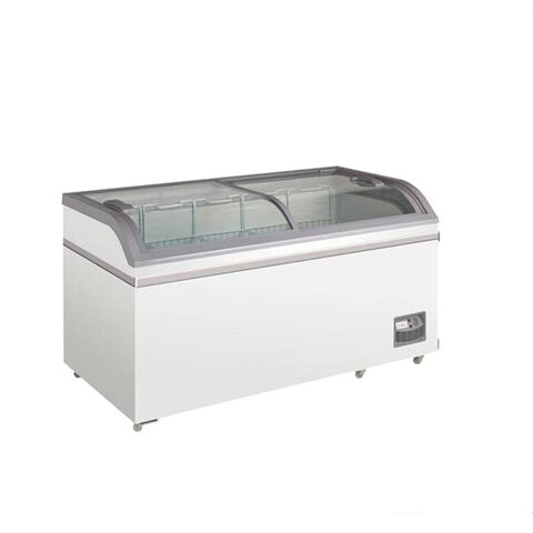 750l Top Glass Sliding Door Mobile Chest Freezer Deep Freezer - Buy ...
