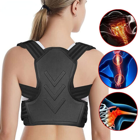 Adjustable Full Back Posture Corrector Corset Shoulder Lumbar Spine ...