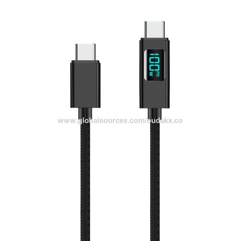 Buy Wholesale China Digital Display Usb C To C Charger Cable 100w 1m Pd 5a Fast Charging Cable ...