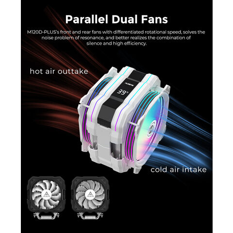 Buy Wholesale China Alseye White M120d-plus Dual Fans Cpu Cooler With ...