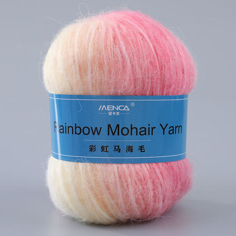 Buy Wholesale China Menca Rainbow Mohair Yarns For Hand Knitting Scarf ...