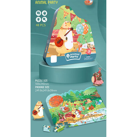 Educational Game 48 Pieces Cartoon Painted Paper Jigsaw Puzzle Toy For ...