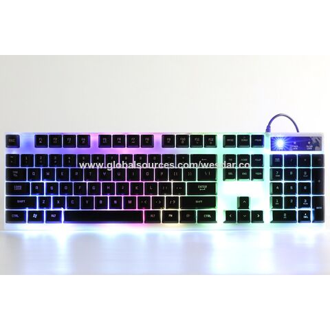Buy Wholesale China Gaming Keyboard 7-color Rainbow Led Backlit, 104 ...