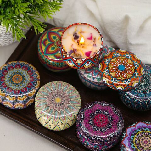 Buy China Wholesale Tin Can Scented Candle With Dried Flowers Birthday ...