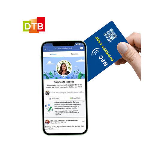 Custom Plastic Rfid Business Card Memory Smart Digital Pvc Nfc Business ...