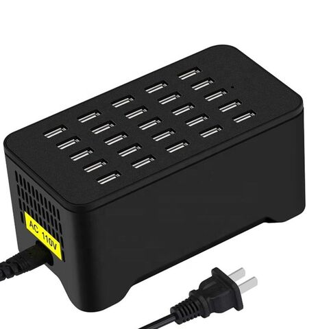 25 Ports Usb Charger 125w 25a Desktop Usb Charging Station For Tablets ...