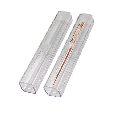 Plastic Clear Acrylic Pen Case Gift Empty Pencil Boxes Pvc Pen Storage ...