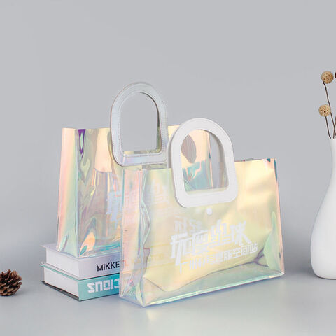 Yasen Hot Sell Female Holographic Transparent Handbags Customize Logo ...