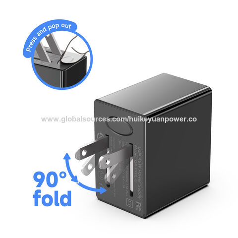 Buy Wholesale China Wall Charger Smart Gan 45w Usb-c Pd3.0 Power Supply ...