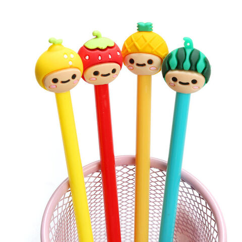 Wholesale Custom Silicone 3d Character Pen Cap Rubber Pvc Ball Pen With ...
