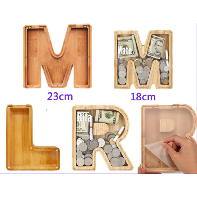 Buy Wholesale China Wooden 26 Letter Shape Children Fun Money Box ...