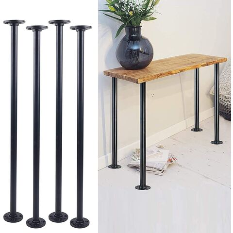 28 Inch Industrial Rustic Diy Desk Pipe Table Legs, Durable Metal Desk ...