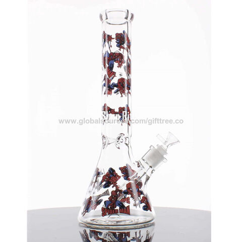 Buy Wholesale China New Design 7mm 9mm Glass Beaker Bong With Spiderman ...