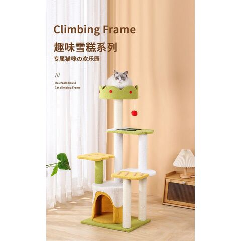 Buy Wholesale China Sisal Ice Cream Cat Climbing Shelf Large Cat Nest ...