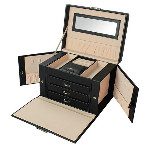 Large Jewelry Multi-drawer Storage Jewellery Box Custom Leather ...