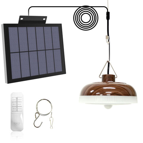 Indoor Outdoor Solar Pendant Light For Greenhouse Storage Shed Remote ...