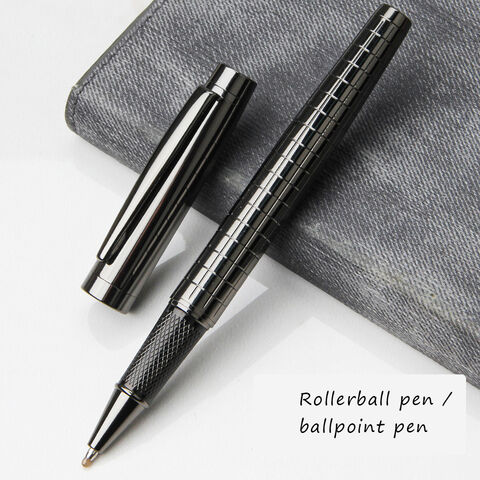 Ballpoint Pens Black Pens Medium Ball Point Smooth Writing Grip Metal ...