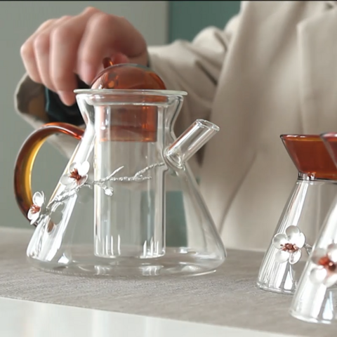 Buy Wholesale China New Design Portable Bososilicate Glass Teapot Sets ...