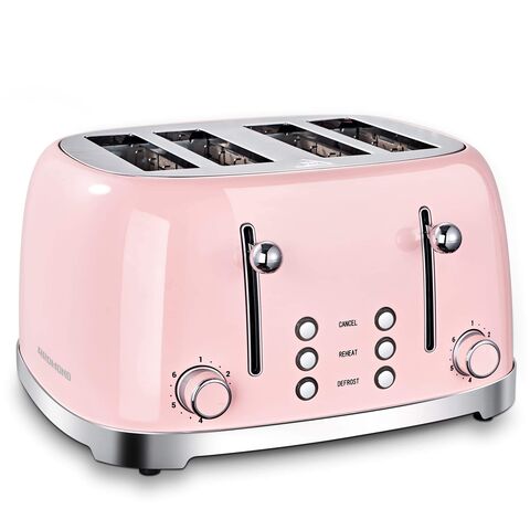 Ascoli With Bagel Defrost Cancel Function, 6 Browning Settings, Pink 4 ...