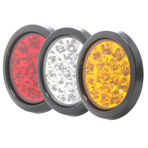 Buy China Wholesale 12v Car 4" Round Red/amber 16-led Truck Trailer ...