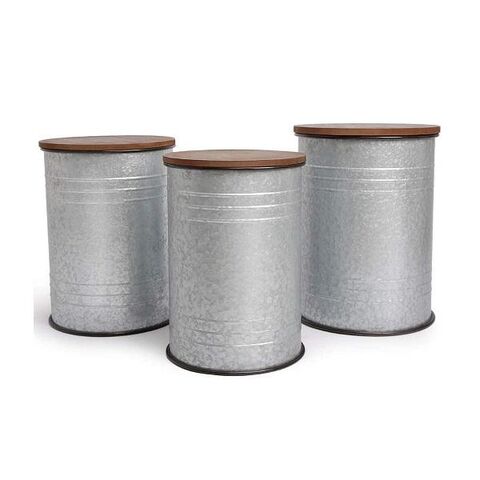 Set Of 3 Rustic Storage Bins Farmhouse End Table Farmhouse Furniture ...