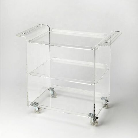 Buy Wholesale China Acrylic Handcart With Wheels For Service Acrylic ...