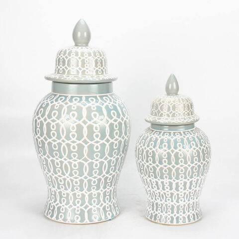 Hot Sale Fancy Large White Ceramic Jar Sets Wholesale Porcelain ...