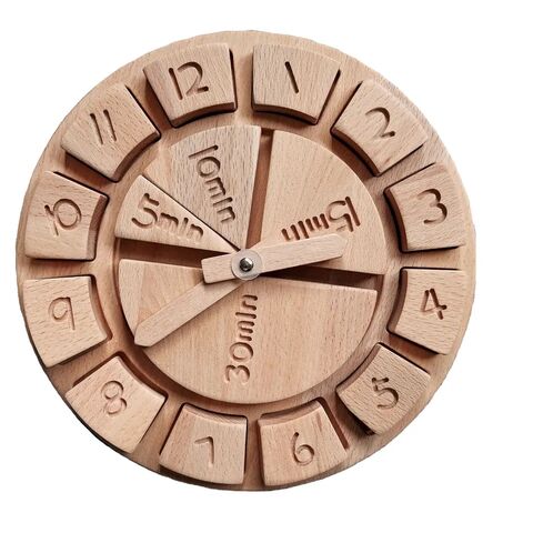 Buy Wholesale China Wooden Clock Building Blocks For Kids Educational ...