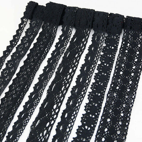Cotton Embroidered Trim Sewing Handmade Craft Ribbon Materials Black ...