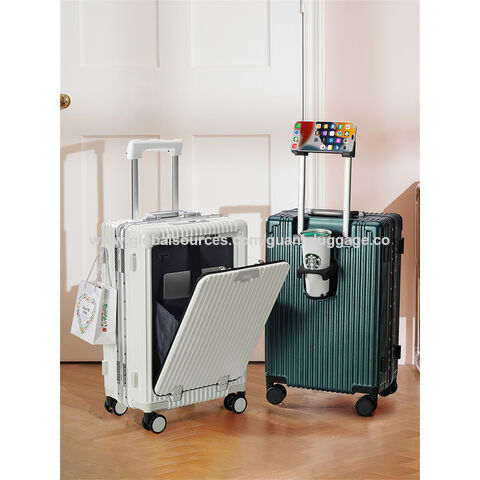New Designer Trolley Case With Phone Holder Waterproof Smart Luggage ...