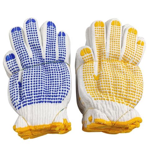 Buy Wholesale China Wholesale Cotton Cloth Working Safety Gloves Pvc ...