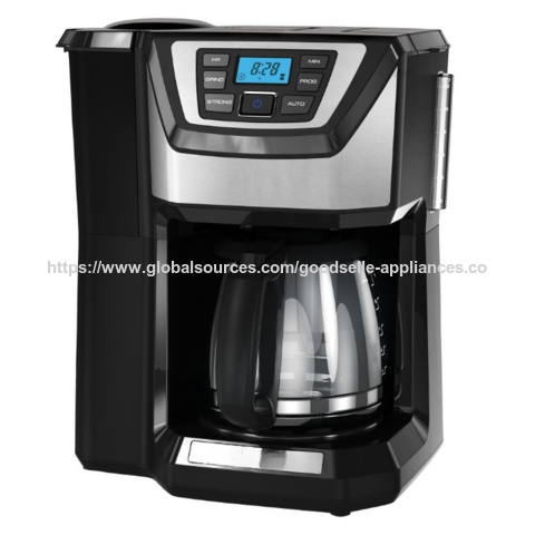 Wholesale Black 12-cup Mill And Brew Stainless Steel Home Coffee Maker ...