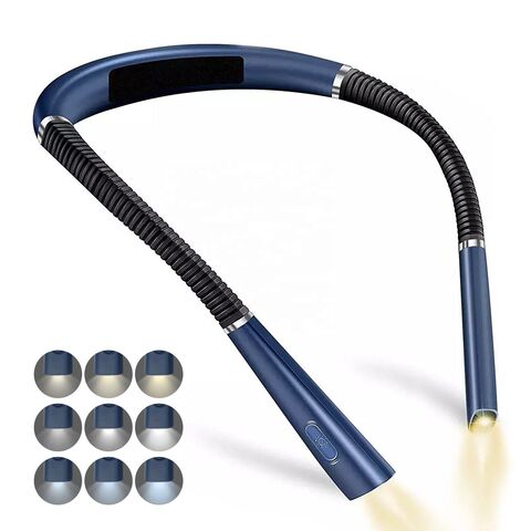 3 Colors Brightness Adjustable Led Neck Hung Reading Light Rechargeable ...