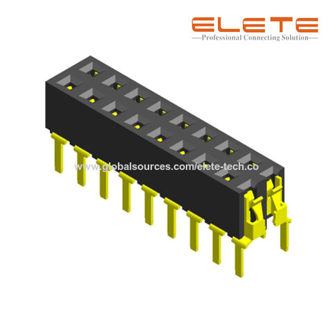Female Header Dual Rows Bottom Entry Type 2.54mm Pitch - China ...