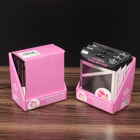 Buy Wholesale China Nail Paper Card Shaped Packaging Box, Customized Beauty Product Display Box ...