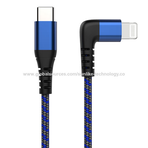 Buy Wholesale China Odm, Angle Gaming Cable, Usb C To Lightning, Blue ...